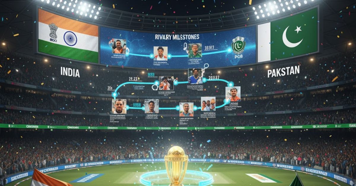 India national cricket team vs Pakistan national cricket team timeline